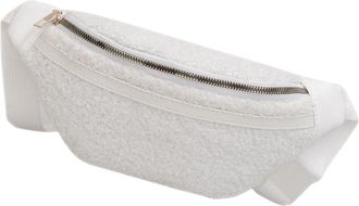 Yardwe Plüsch Gürteltasche Damen Bauchtasche Sport Hüfttasche Weich Stylisch Vielseitig Tragbar für Freizeit und Alltag Weiß