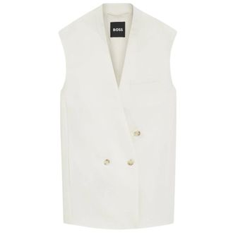 HUGO BOSS Femme, Vestes, Blanc, Taille: 44 FR Jawikiri Vest
