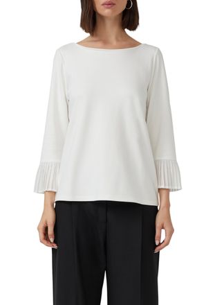 s.Oliver Relaxed-Fit-Shirt mit Plissee-Details am &Auml;rmel