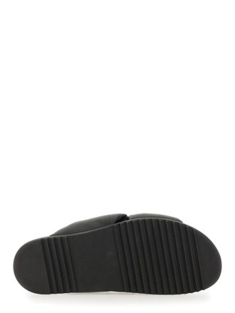 Rick Owens Lamb Leather Slide Sandal - Black