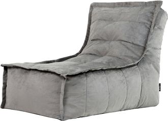 Icon Brand Icon - Pouf Chaise Longue en Velours Dolce, Pouf Fauteuil de Salon xxl, Gris Anthracite