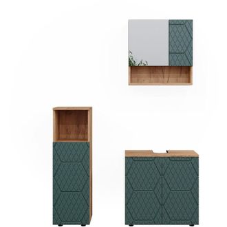 Vicco Ensemble de meubles de salle de bain Irma, Vert, 3 pièces