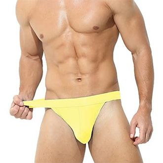 Generic String pour homme - Sous-v&ecirc;tements en nylon pour homme - Sexy et confortable - Mince - Couleur unie - Taille basse - Sous-v&ecirc;tements de sport &agrave; fines c