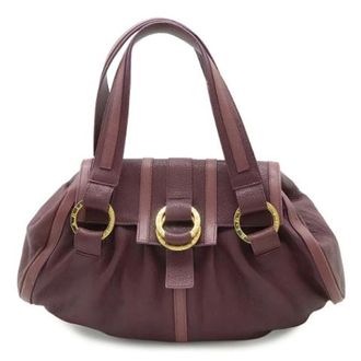 Bulgari Pre-owned Chandhra Leder Schultertasche - - Pre-owned - Damen - Lila - ONE SIZE