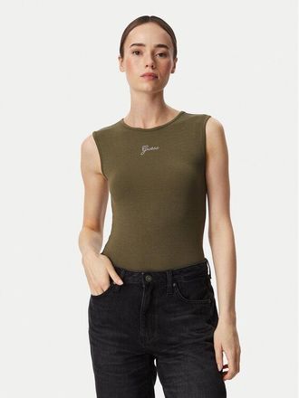 Guess Top W6YP17 K3881 Khakifarben Regular Fit