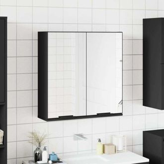 vidaXL Spiegelschrank Schwarz 64x20x67 cm Holzwerkstoff - Vidaxl