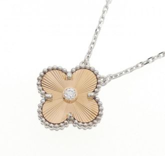 Van Cleef & Arpels White Gold Vintage Alhambra Necklace