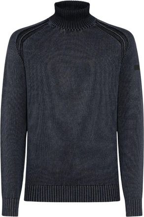 Roberto Ricci Design Col roul en coton techno wash - Homme - Pulls - Bleu - Taille: M