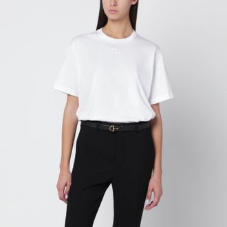 Gucci Wei&szlig;es T-Shirt aus Baumwolljersey