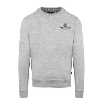 Aquascutum Sweatshirt f&uuml;r Herren, Rundhalsausschnitt, Lang&auml;rmlig (Grau)