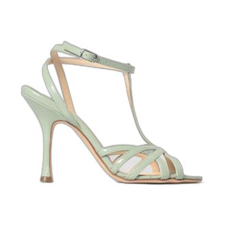 Anna F. Lackleder T-Riemchen Sandale - - Shoes - Damen - Gr&uuml;n - 39 EU