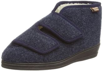 Manitu Damen Home Damen Hohe Hausschuhe, Blau, 36 EU