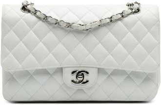 Chanel Hobo Bags - Medium Classic Caviar Double Flap - Gr. unisize - in Wei&szlig; - f&uuml;r Damen