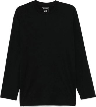 Yohji Yamamoto Homme, Tops, Noir, Taille: S T-shirt Noir Col Rond Manches Longues