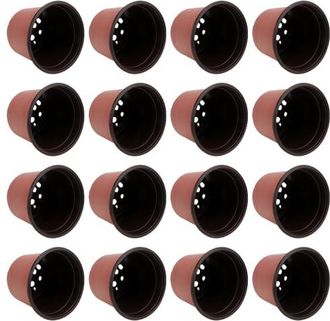 DOITOOL Lot de 50 Pots de en Plastique Pots de Fleurs de Plantes Plastique De Plantes À Fleurs Graine De Démarrage (Diamètre 120mm) (50PCS)
