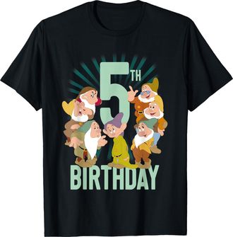 Disney Snow White Seven Dwarfs 5th Birthday Portrait T-Shirt