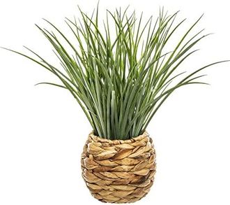 Atmosphera Atmosphera - Kunstgras in geflochtenem Topf - H48-5 cm - Beige