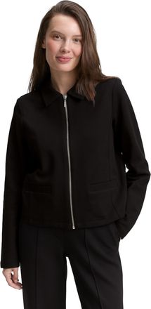 Tom Tailor Damen 1047589 Regular Fit Jacke mit Reißverschluss, 14482-Deep Black, XXS