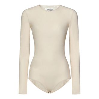 Maison Margiela Body mit rundem Ausschnitt - - Tops - Damen - Beige - XS