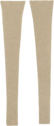 Cortana Femme, Accessoires, Beige, Taille: ONE Size Manchons longs en maille avec passe-pouces