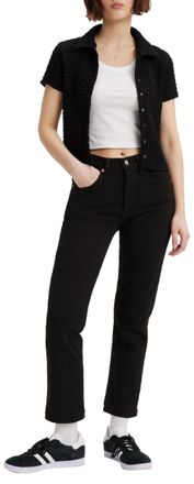 Levi's Damen 501 Crop Jeans,Black Heart,27W / 26L