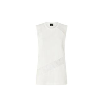 Pinko Pinko, Femme, Tops, Blanc, Taille: 38 FR Molly Knit Sleeveless Top