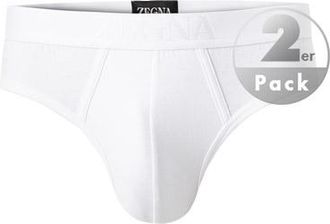 Ermenegildo Zegna Herren Slips schwarz Baumwolle unifarben