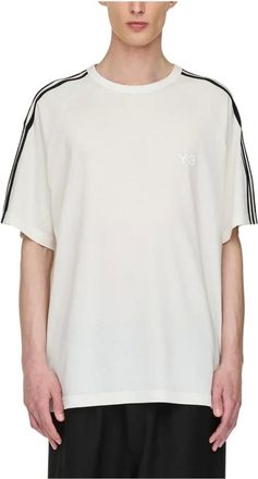 adidas Homme, Tops, Blanc, Taille: XS Y-3 Short Sleeve Tee 3-Stripes