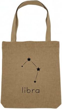 Fabulous Sac Shopping Tote Bag Aspect Lin - Libra Sign Astrology Star Divination Constellation Minimalist - Sac de Courses Toile Epaisse 360g Beige Naturel Cab