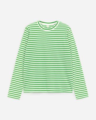 Arket Signature-Langarmshirt -Gr&uuml;n