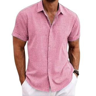 Generic Chemise extensible infroissable et infroissable, rose fonc&eacute;, XXL