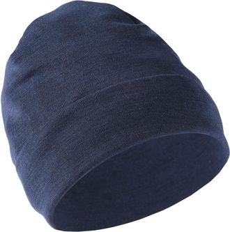 Engel Natur Beanie M&uuml;tze aus Wolle-Seide, Marine, OneSize
