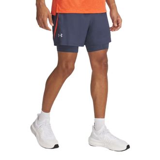 Under Armour Herren Launch 2In1 5In Short Laufbekleidung Laufshorts Gray/Downpour Gray - Grau S