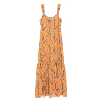 Etro Maxikleid mit Paisley-Print und R&uuml;schensaum - - Dresses - Damen - Mehrfarbig - M
