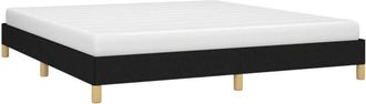 vidaXL Cadre de lit Noir 180 x 200 cm Tissu