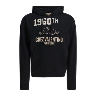 Valentino Garavani 1960Th Panther Print Hoodie - - Sweatshirts & Hoodies - Herren - Schwarzk - XL
