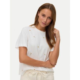 Vero Moda T-Shirt Sola 10341979 Wei&szlig; Regular Fit