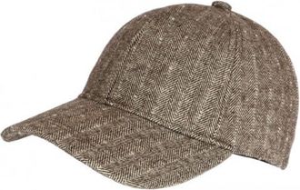 Nyls Cr&eacute;ation Casquette Baseball Laine Marron a Chevrons Tradition Britty - Taille Unique - Marron