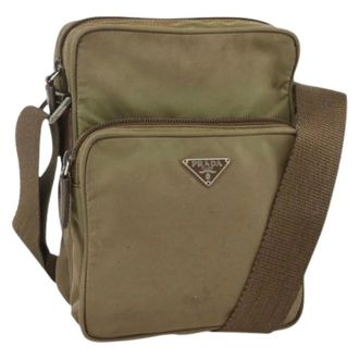 Prada Sac bandouli&egrave;re vintage en nylon doccasion - Femme - Pre-owned - Vert - Taille: ONE Size