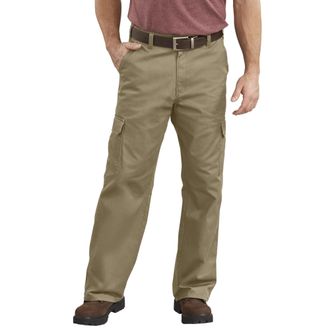 Dickies Cargo-Arbeitshose für Herren, lockere Passform., Khaki, 40W / 32L