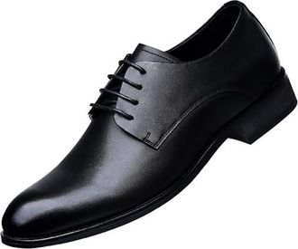 Generic Chaussures habillées for Hommes à Lacets, Bout Pointu Bruni, Chaussures Derby en Similicuir, Semelles Basses antidérapantes en Caoutchouc, antidérapan