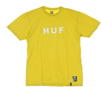 HUF Logo Herren T-Shirt Essentials - - Tops - Herren - Gelb - XL