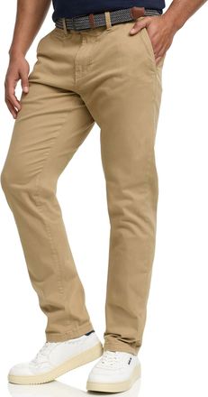 Indicode Herren Eary Chinohose Stretchhose | Chino Herrenhose Super Stretch Stoffhose Cornstalk, 38/32