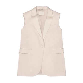 Circolo 1901 Femme, Vestes, Beige, Taille: 36 FR Gilet en jersey