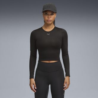 Puma Haut de training &agrave; manches longues Vert TERRAINS Femme, V&ecirc;tements, Noir, 3XL