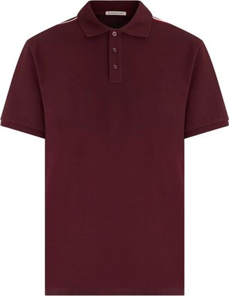 Moncler Homme, Tops, Rouge, Taille: L Polo en coton &agrave; manches courtes