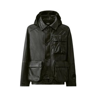 C.P. Company C.p. Company - Veste en cuir Goggle - Homme - Vestes - Noir - Taille: M
