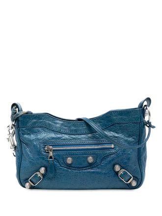 Balenciaga sac &agrave; bandouli&egrave;re Motocross Giant 12 Hip en cuir dagneau (2005-2025) - Bleu