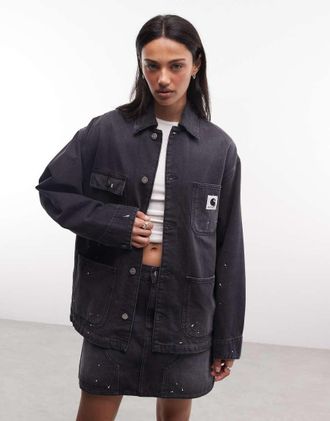 Carhartt Work in Progress OG Michigan - Manteau densemble en denim - Noir