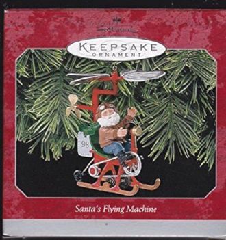 Hallmark Keepsake Ornament: Santas Flying Machine Dated 1998